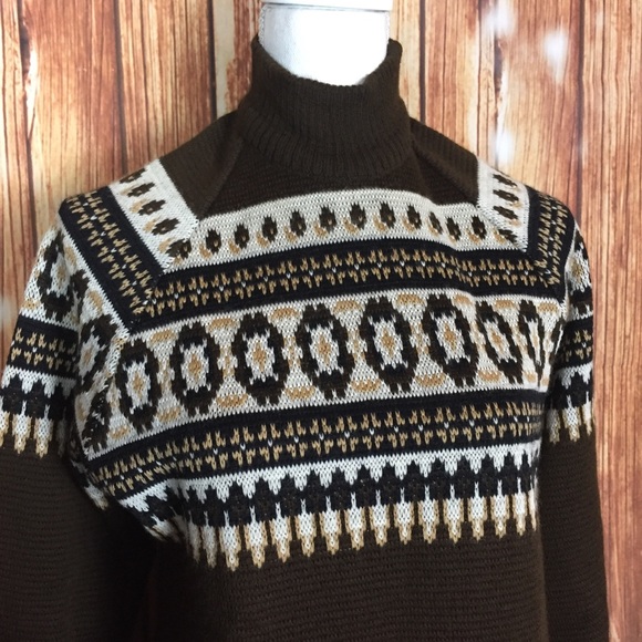 Vintage | Sweaters | Vintage Charles Wolf Worsted Wool Brown Sweater S ...